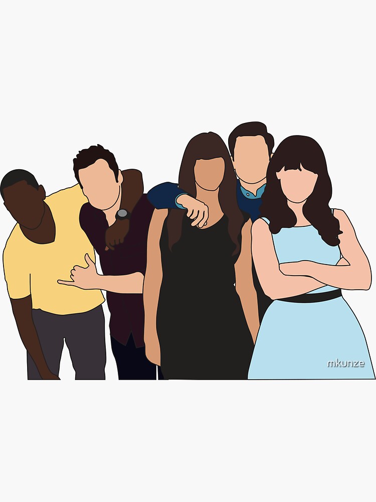 "New Girl" Sticker for Sale by mkunze | Redbubble