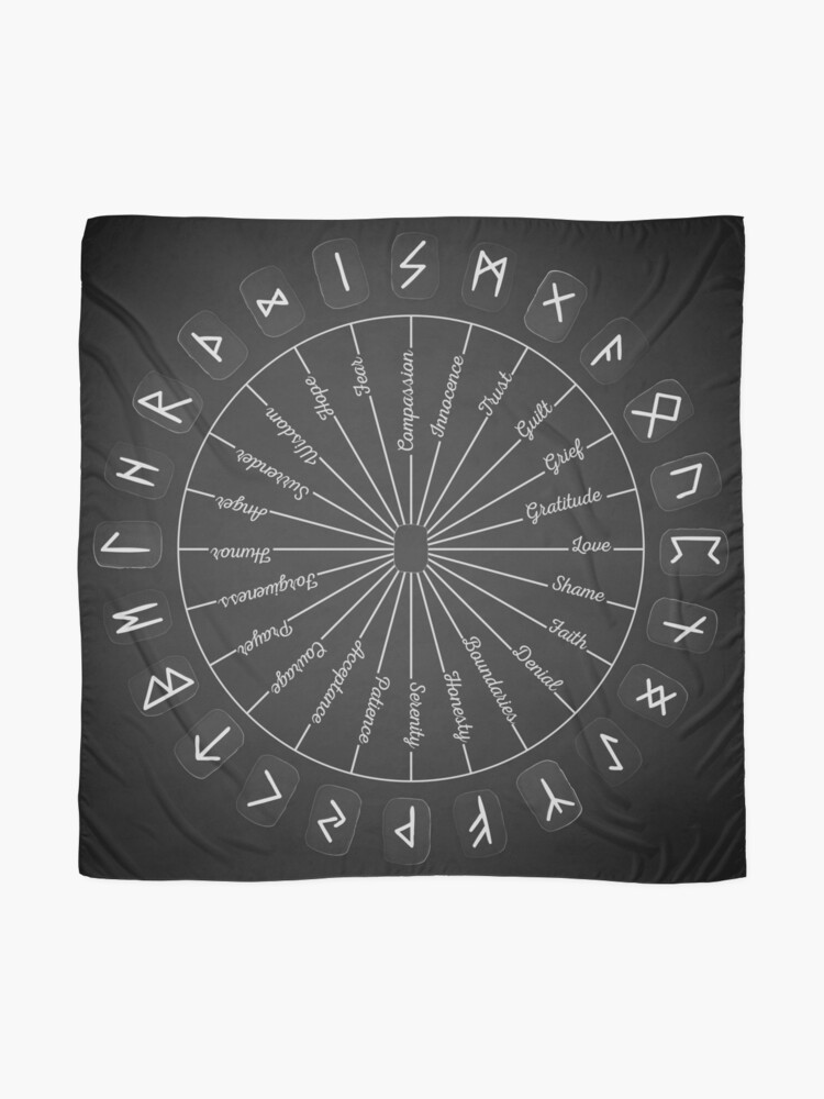 "A Circle Of Healing Runes" Scarf by innasoyturk | Redbubble