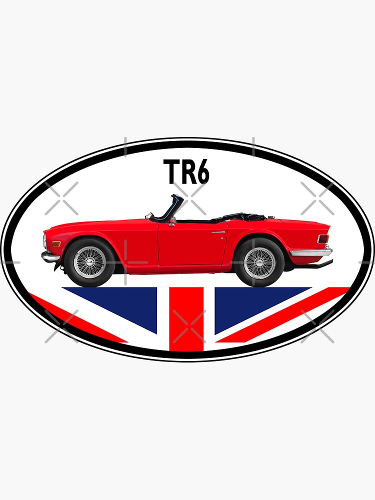 "The TR6" Sticker for Sale by rogue-design | Redbubble
