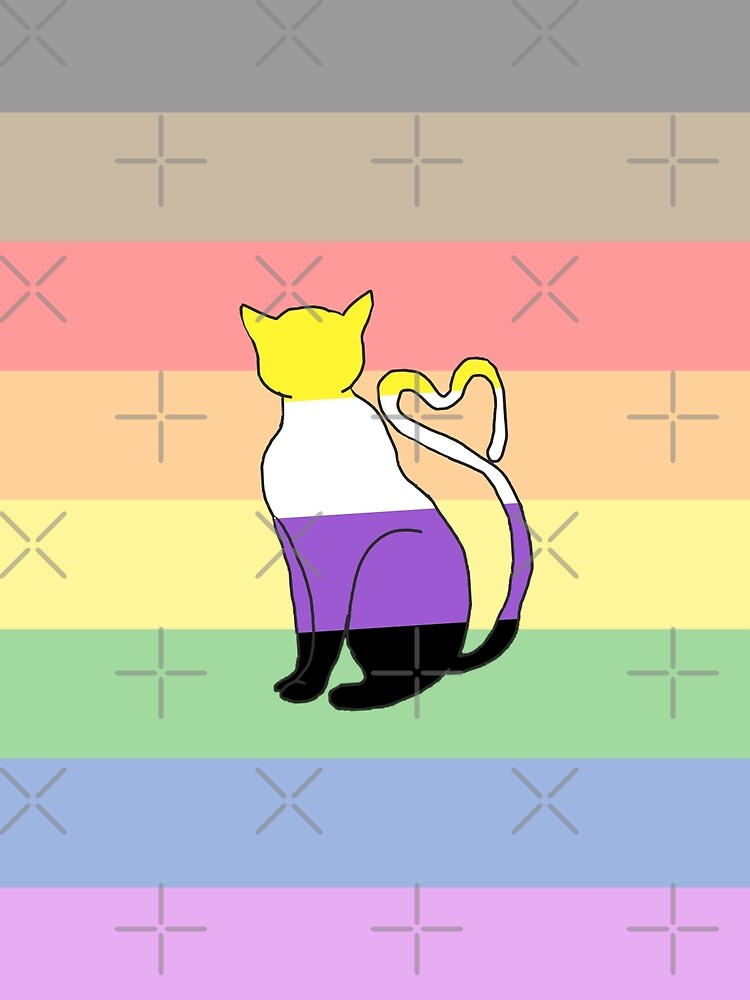 "Non-binary cat" Poster by Vincaphy | Redbubble