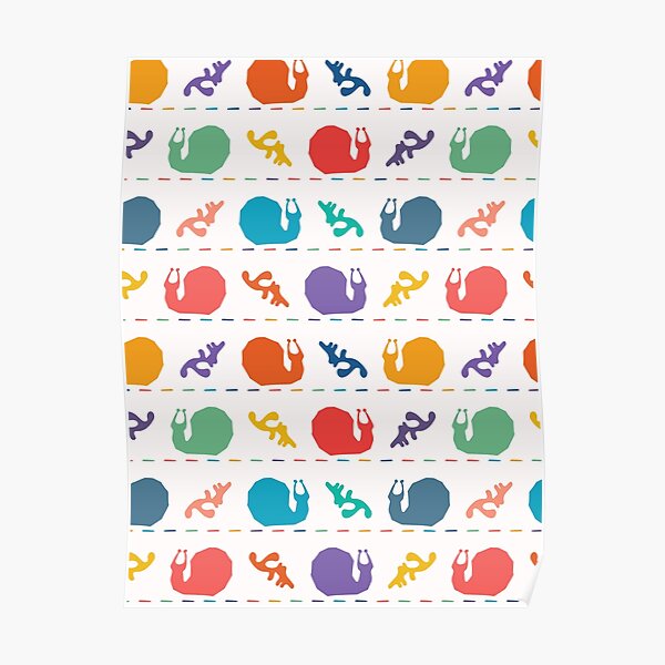 " Abstract childish snail cut out shapes." Poster by Limolida | Redbubble