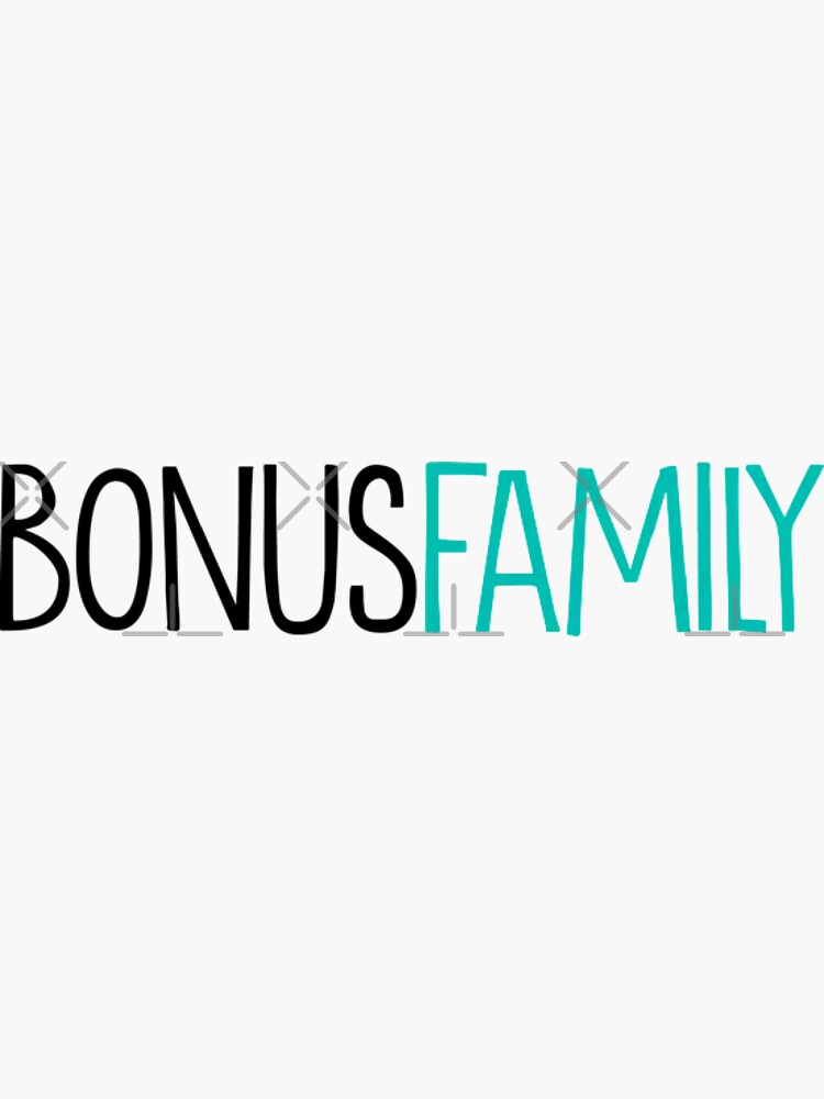 "Bonus Family (black)" Sticker for Sale by Polymer | Redbubble