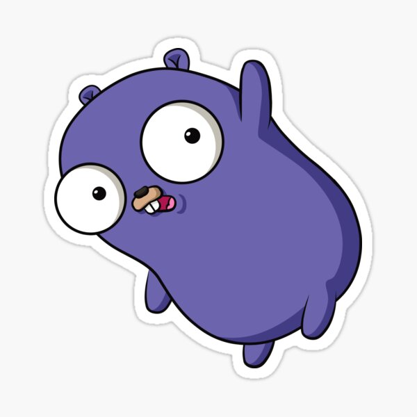 "The Go Gopher: Minimalistic Purple Hanging Gopher (Dark Edition ...