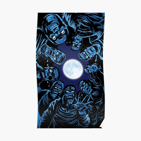"moonlight zombies..." Poster by chakoman | Redbubble