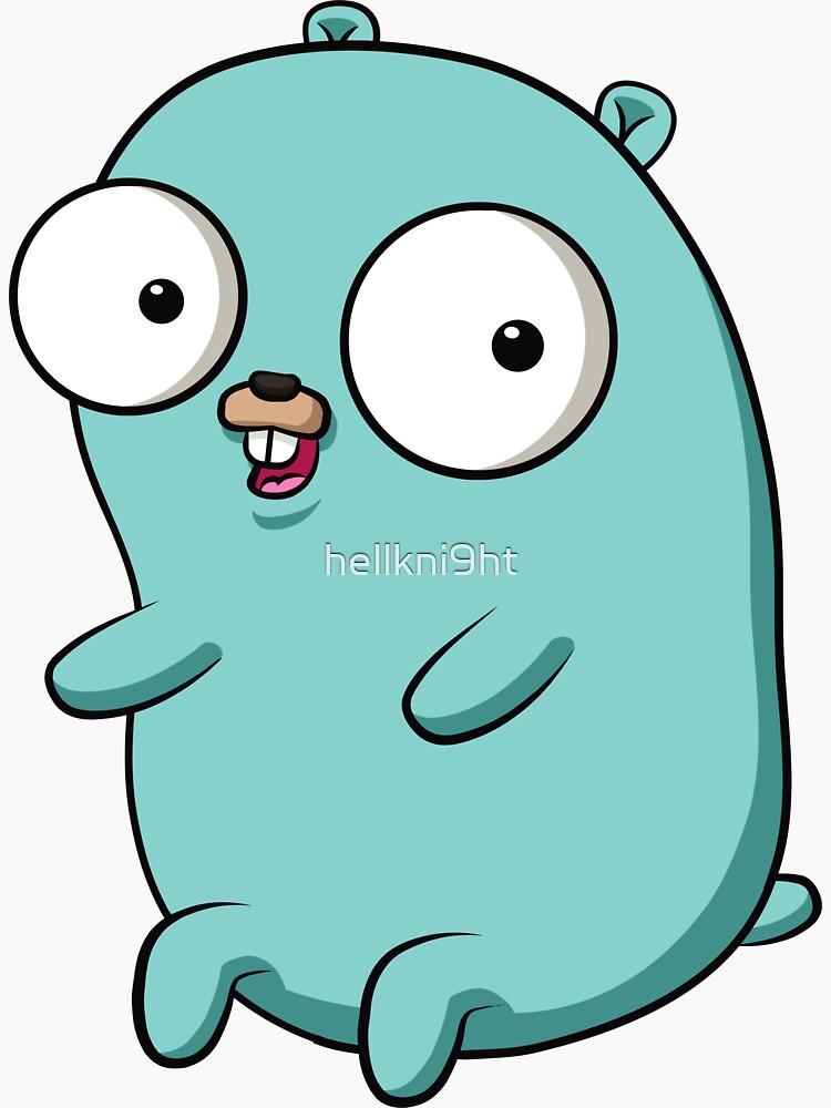 "The Go Gopher: Minimalistic Green Sitting Gopher (White)" Sticker for Sale by hellkni9ht ...