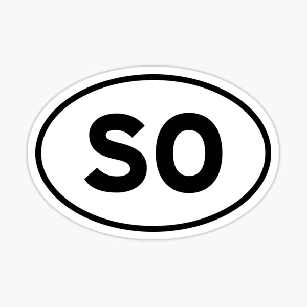 "Oval SO" Sticker for Sale by ovals2 | Redbubble