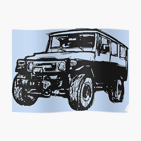 Póster «Dibujo Troopy FJ40 (BJ40)» de ChaseBig | Redbubble