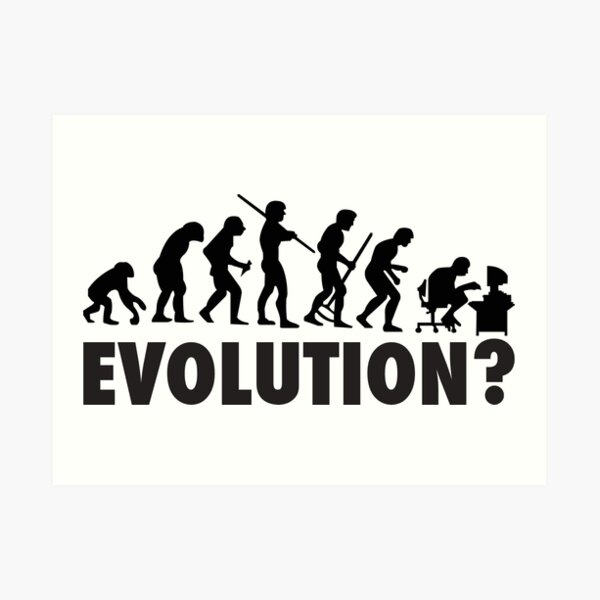 "Evolution? Devolution of Man" Art Print for Sale by fearandclothing ...