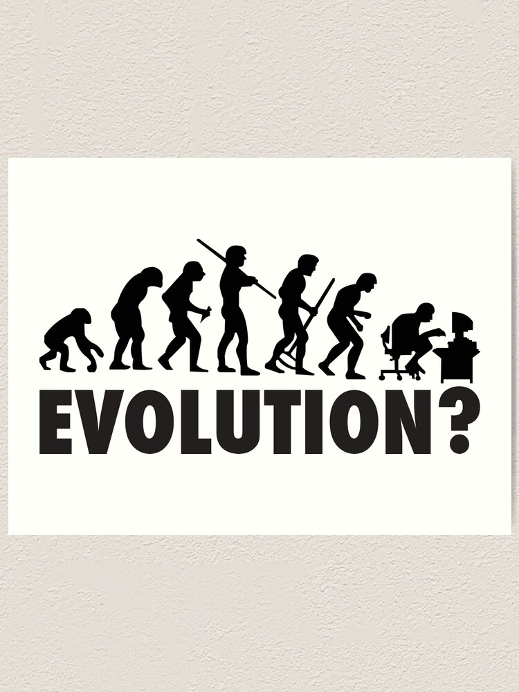 "Evolution? Devolution of Man" Art Print for Sale by fearandclothing ...