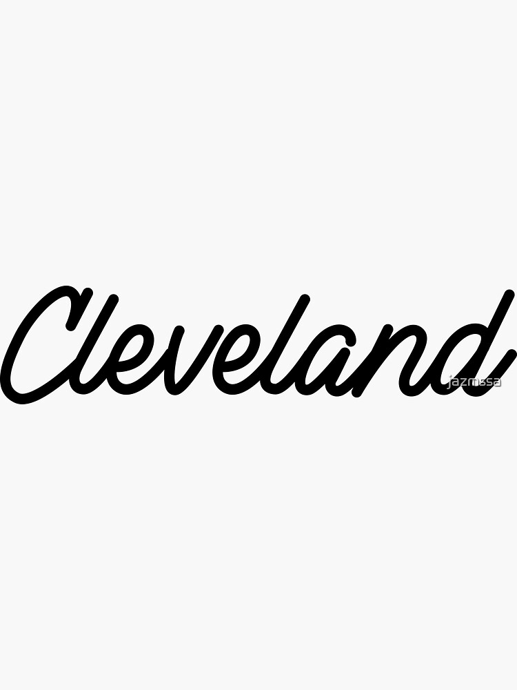 "Script Cleveland Ohio Souvenir, Sticker Look" Sticker for Sale by ...