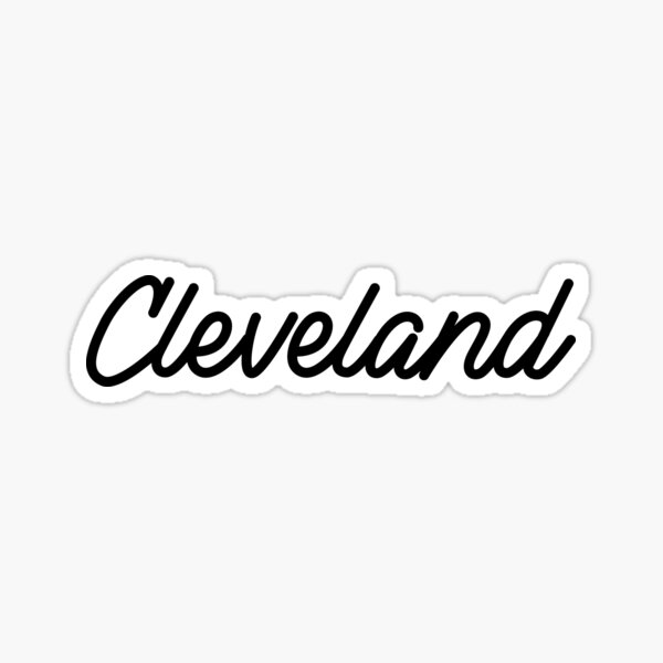 "Script Cleveland Ohio Souvenir, Sticker Look" Sticker for Sale by ...