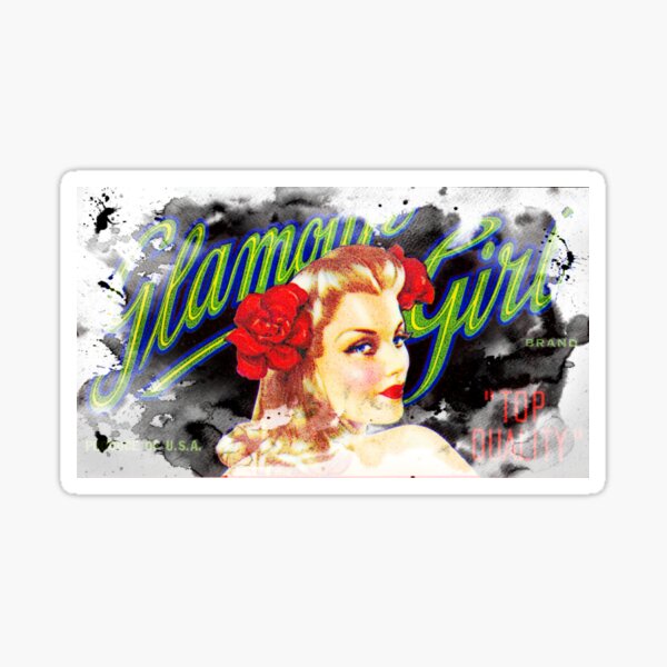 "GLAMOUR GIRL" Sticker for Sale by TALLDRIVER | Redbubble