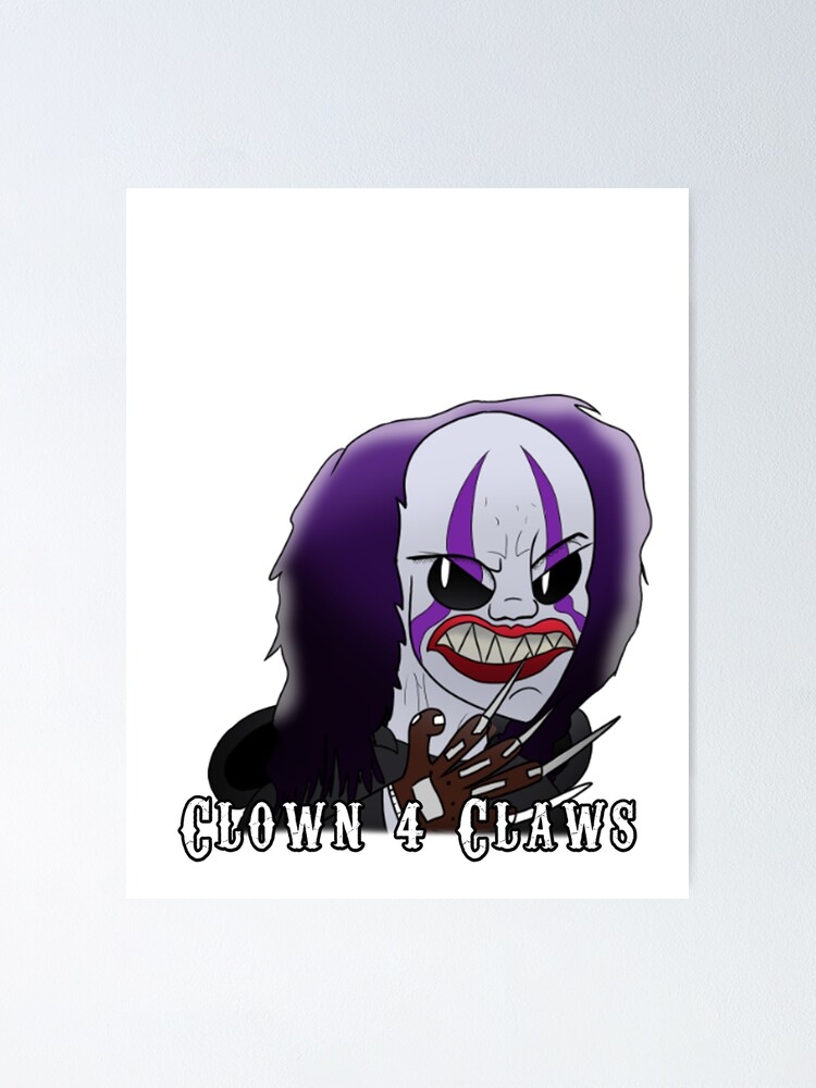 "Clown 4 Claws Cartoon" Poster by NIGHTMARECRIPT | Redbubble