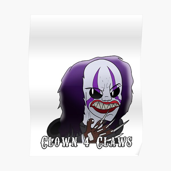 "Clown 4 Claws Cartoon" Poster by NIGHTMARECRIPT | Redbubble