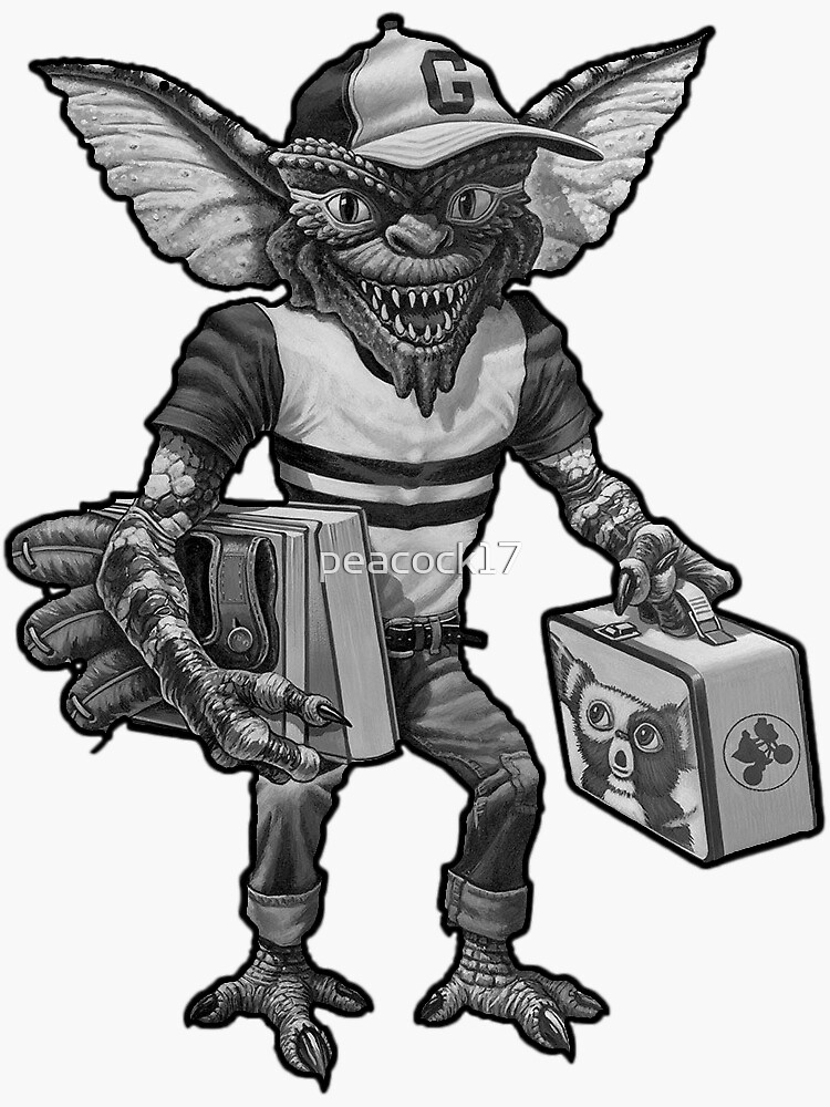 "School Gremlin" Sticker for Sale by peacock17 | Redbubble