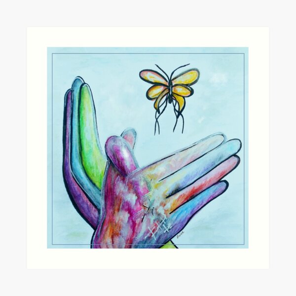 "American Sign Language BUTTERFLY" Art Print for Sale by EloiseArt ...