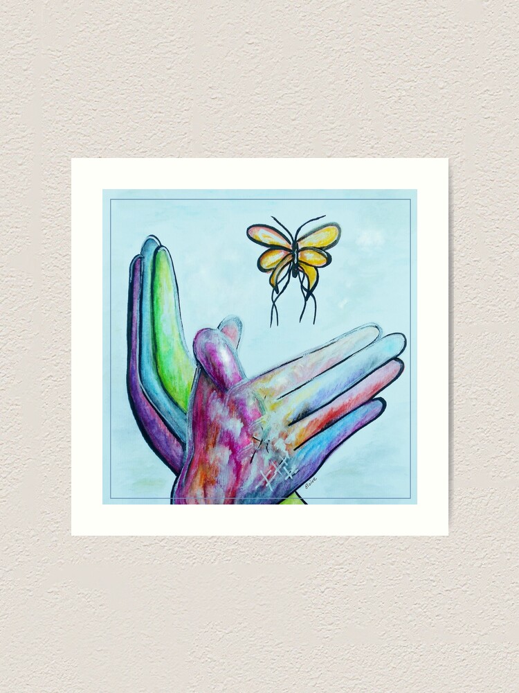 "American Sign Language BUTTERFLY" Art Print for Sale by EloiseArt ...