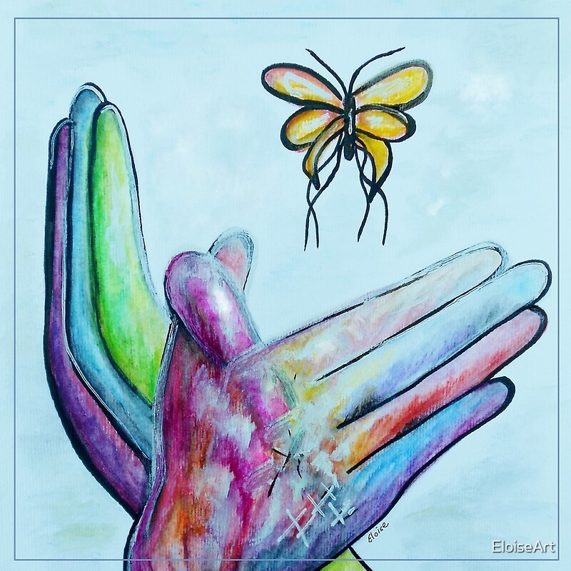 "American Sign Language BUTTERFLY" by EloiseArt | Redbubble
