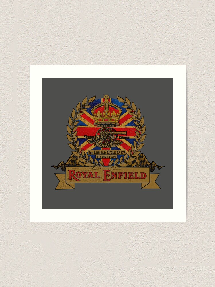 "Classic Royal Enfield Crest Motorcycle design by MotorManiac" Art ...