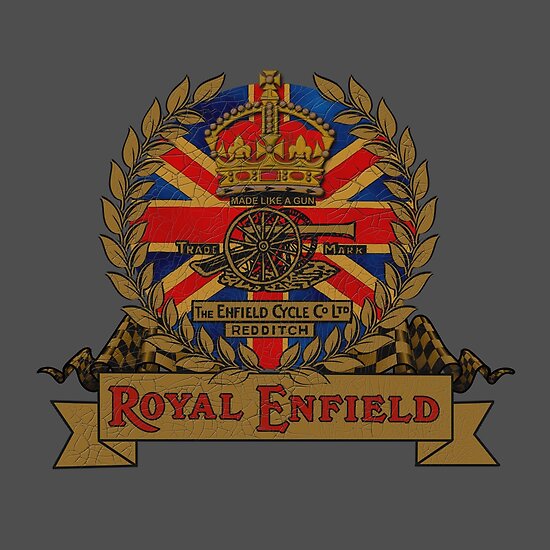 "Classic Royal Enfield Crest Motorcycle design by MotorManiac" Poster ...
