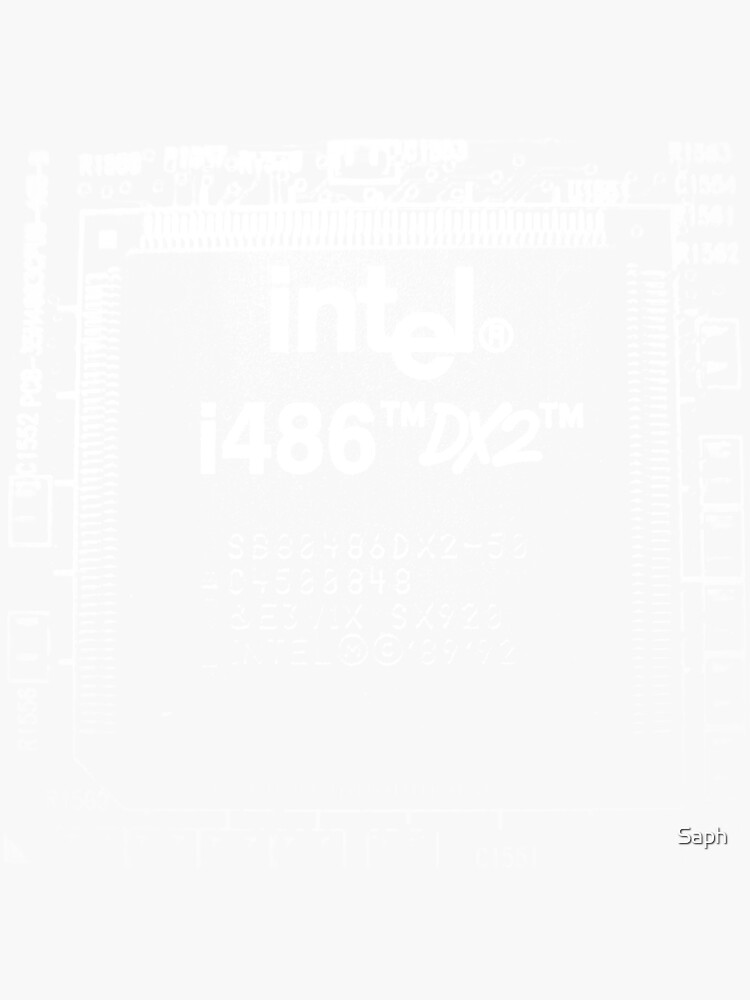 "i 486 dx2" Sticker by Saph | Redbubble