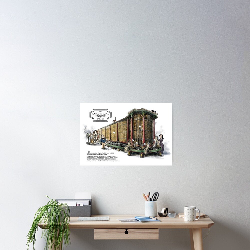 "Babbage's Analytical Engine" Poster for Sale by sydneypadua | Redbubble