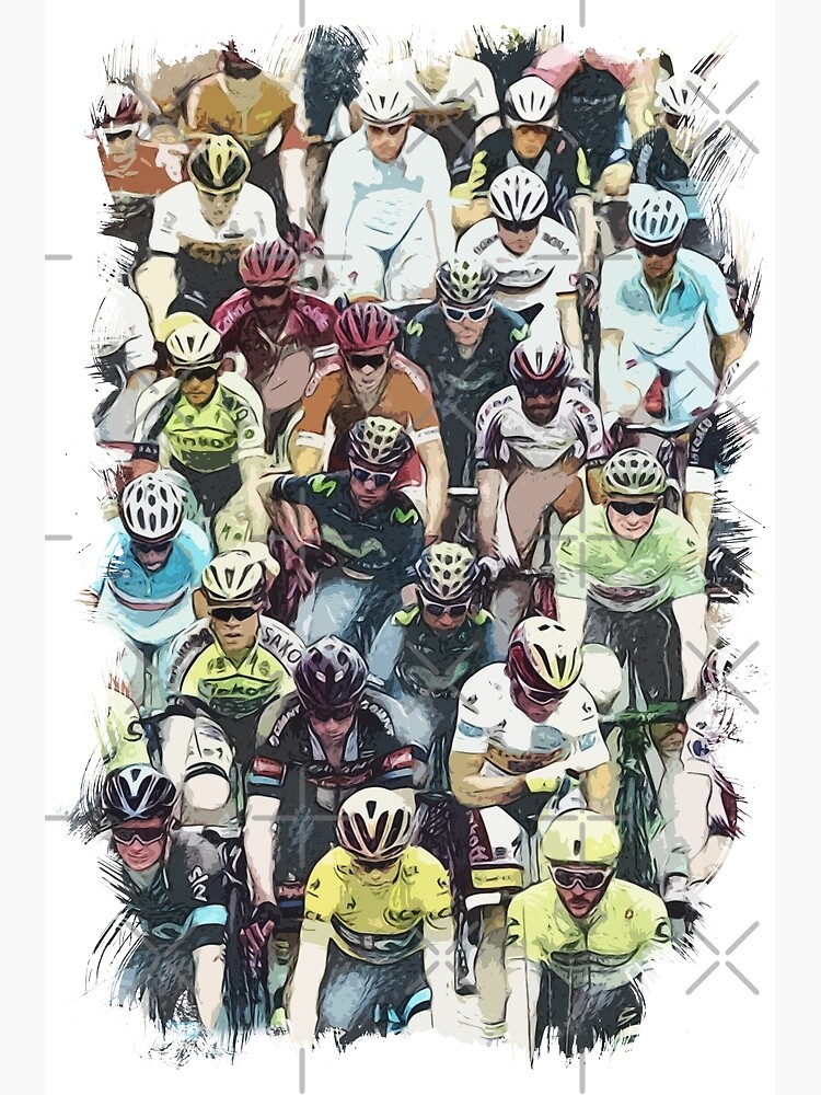 "PELOTON / Abstract fan art / Cycling heroes series #01" Art Print by ...