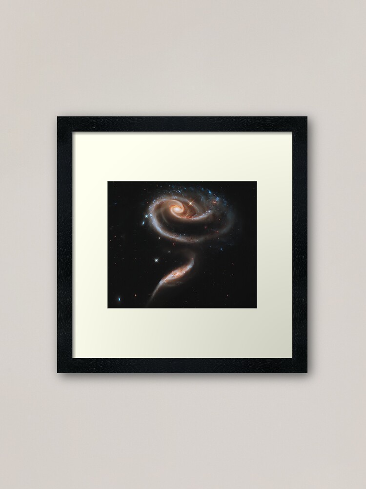 "Rose Galaxies Collision - Hubble Image" Framed Art Print for Sale by ...