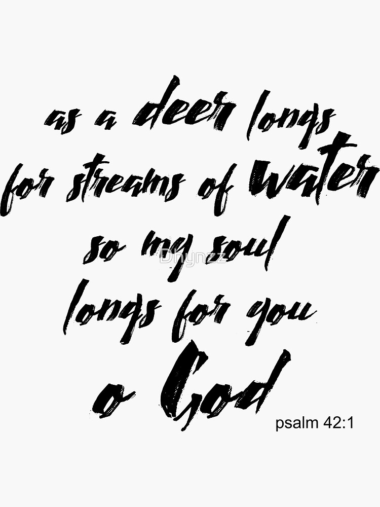 "Psalm 42 1" Sticker for Sale by Dhynzz | Redbubble