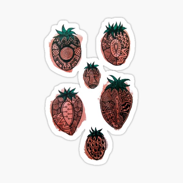 "Strawberry daze" Sticker for Sale by V3EK4Y | Redbubble