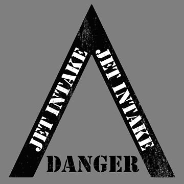 "DANGER Jet Intake (distressed)" Sticker for Sale by StrongVlad | Redbubble