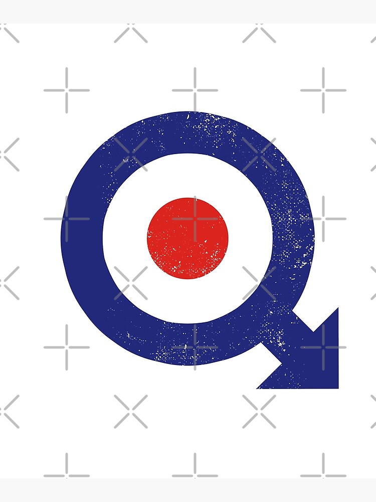 "Mod Target with arrow (distressed design)" Mounted Print by ...