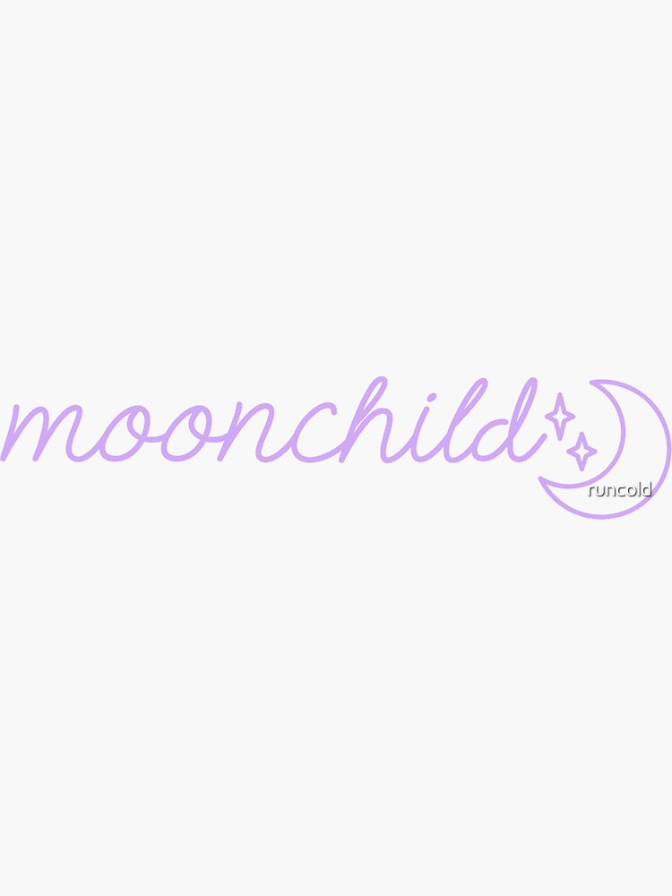 "moonchild" Sticker for Sale by runcold | Redbubble