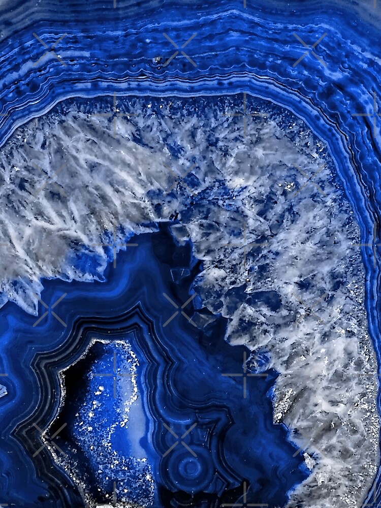 "Ocean Blue Faux Agate Mineral Gemstone" Sleeveless Top for Sale by ...