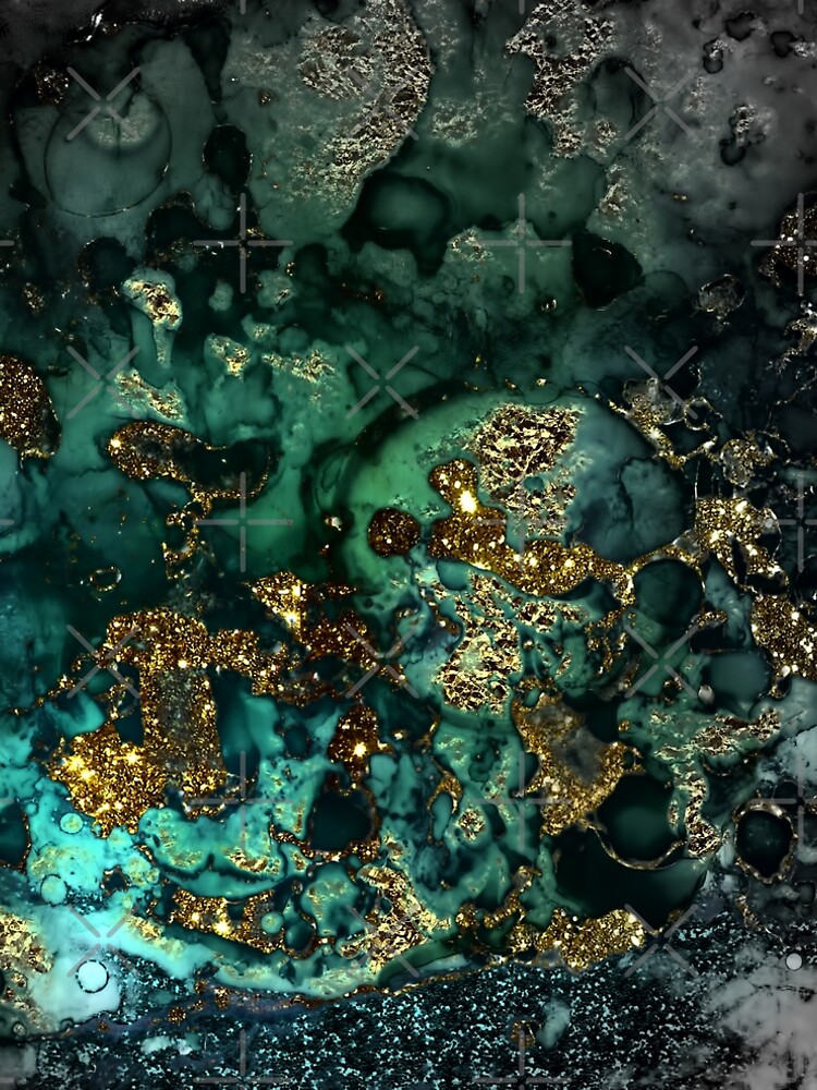 "Gold Indigo Faux Malachite Marble" A-Line Dress for Sale by MysticMarble | Redbubble