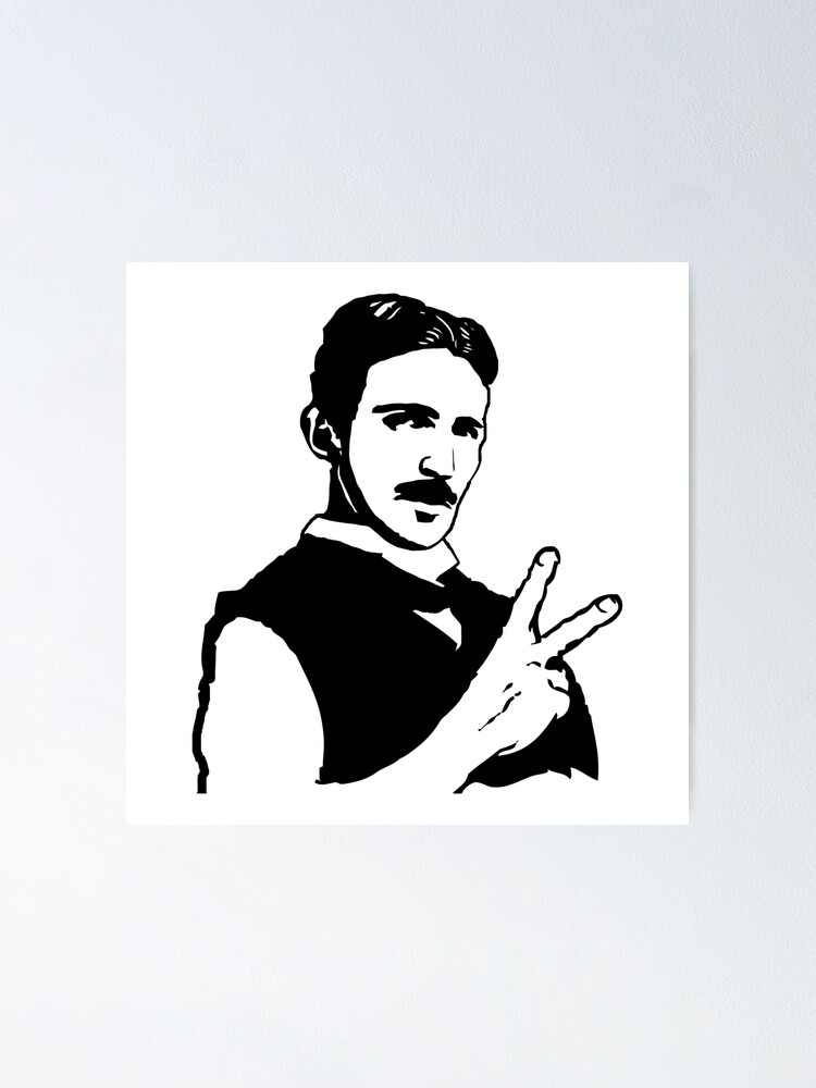 "Nikola Tesla Peace Sign Symbol" Poster by mindofpeace | Redbubble