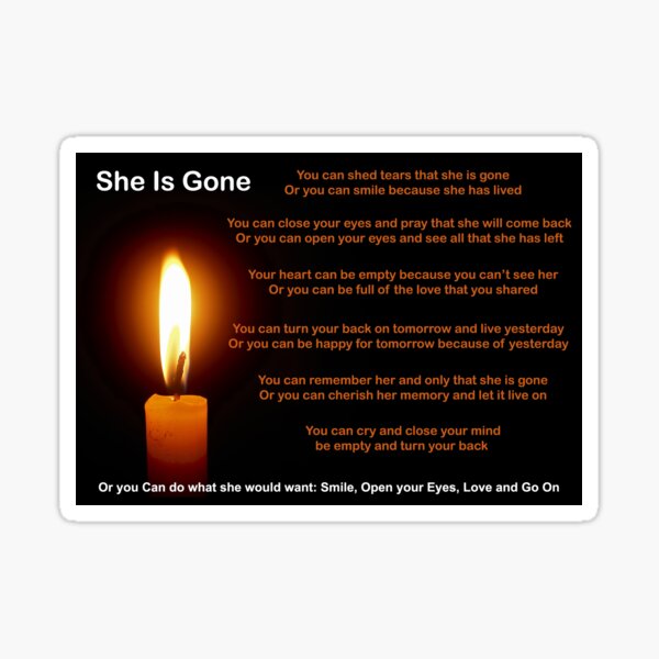 Here She Comes Funeral Poem