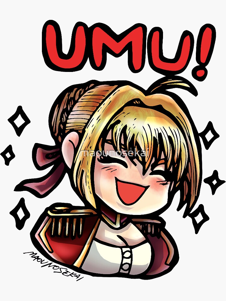 "Umu!" Sticker for Sale by maounosekai | Redbubble