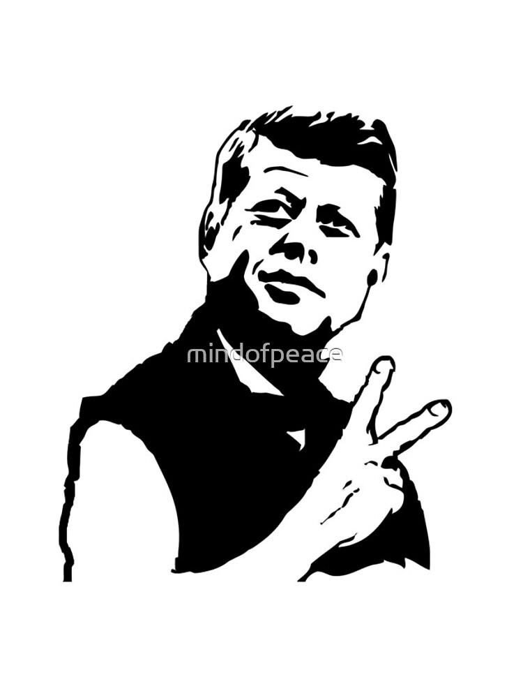 "JFK John F Kennedy Peace Sign Symbol" iPhone Case for Sale by ...