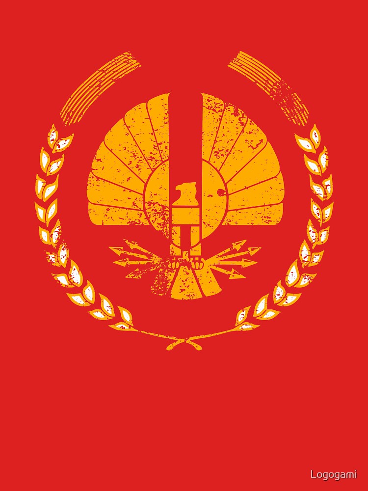 "Panem Logo · Distressed" T-shirt by Logogami | Redbubble | hunger ...