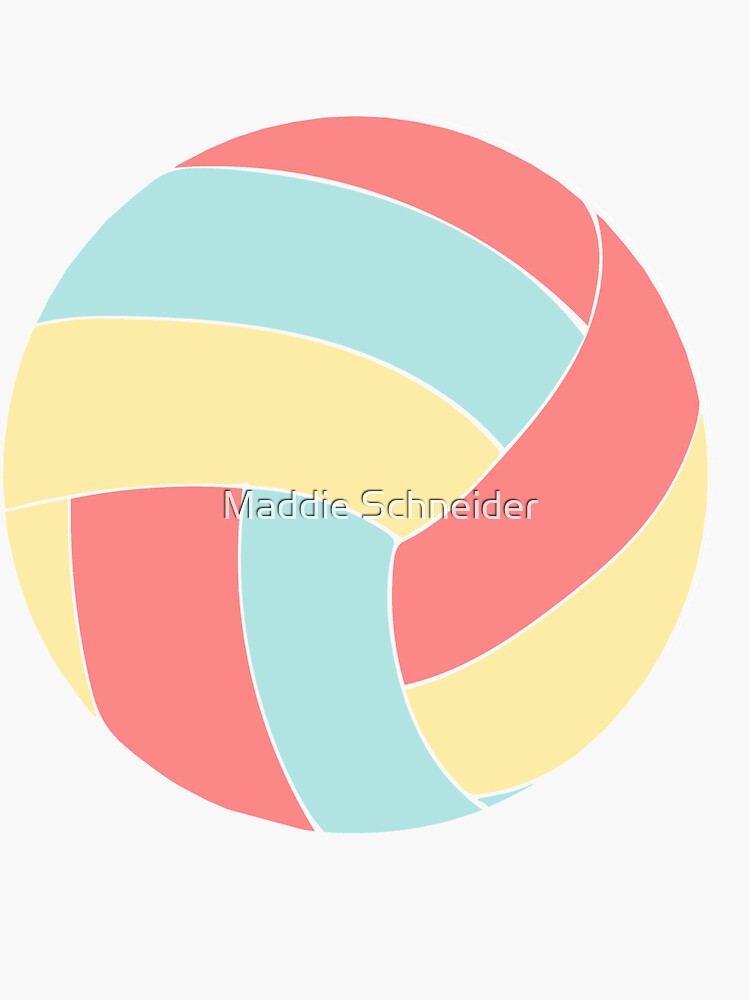 "Colorful Volleyball Sticker " Sticker for Sale by MaddieandRenee ...