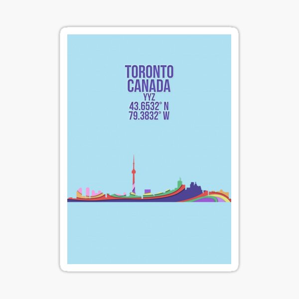 "Toronto" Sticker by Bryce-Designs | Redbubble