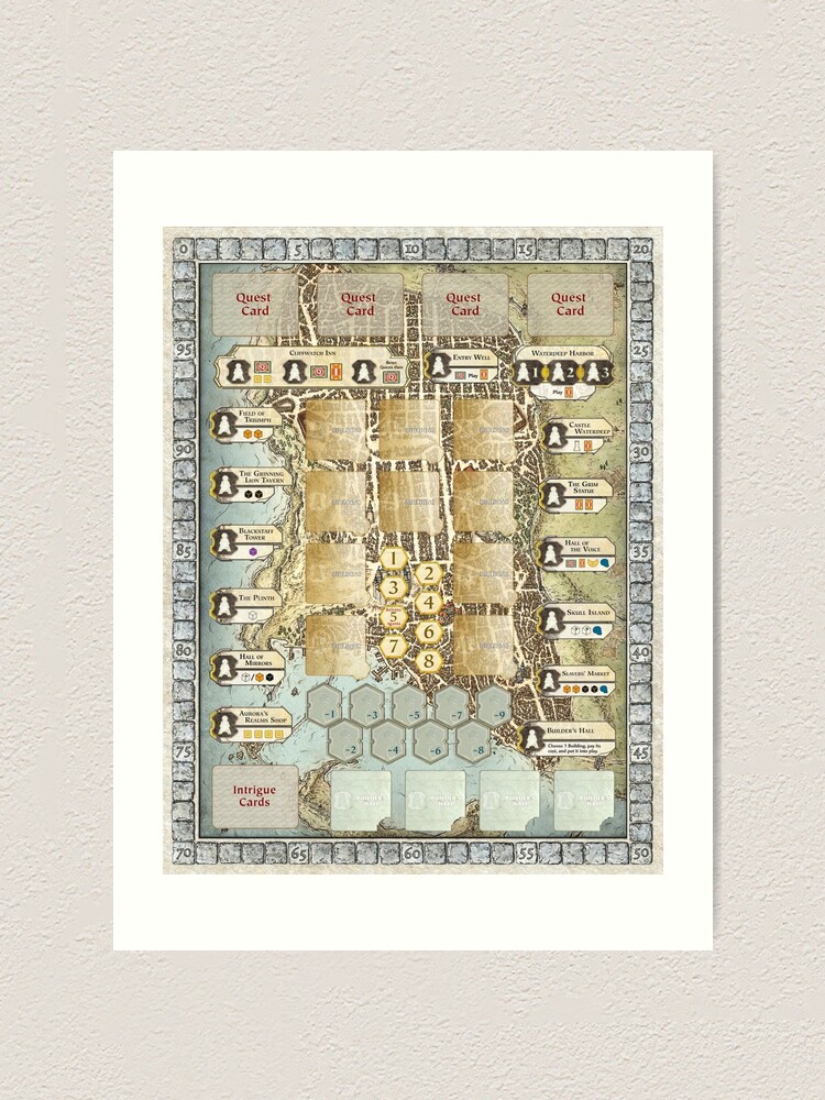"Custom Lords of Waterdeep Board" Art Print for Sale by bass6153 ...