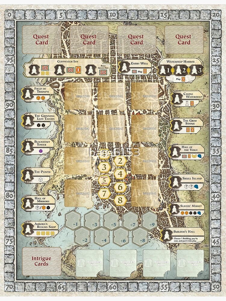 "Custom Lords of Waterdeep Board" Art Print for Sale by bass6153 ...