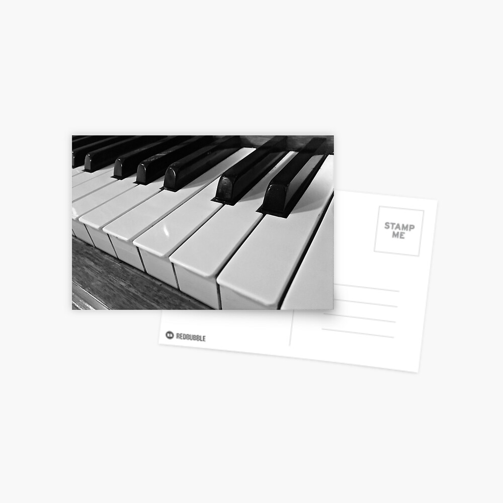 "Black & White Piano" Postcard for Sale by edengrae | Redbubble