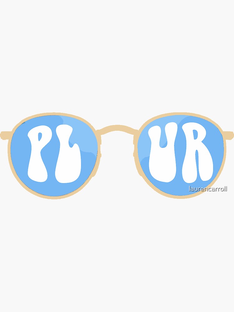 "plur glasses" Sticker for Sale by laurencarroll | Redbubble