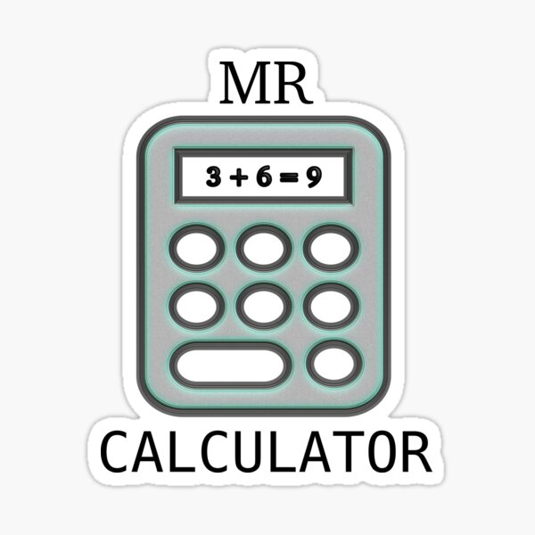 "Mr Calculator" Sticker for Sale by IBMClothing | Redbubble