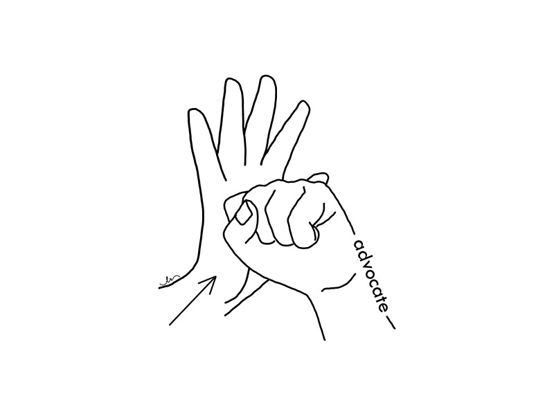 "Advocate - black lines" by LeahRartist | Redbubble