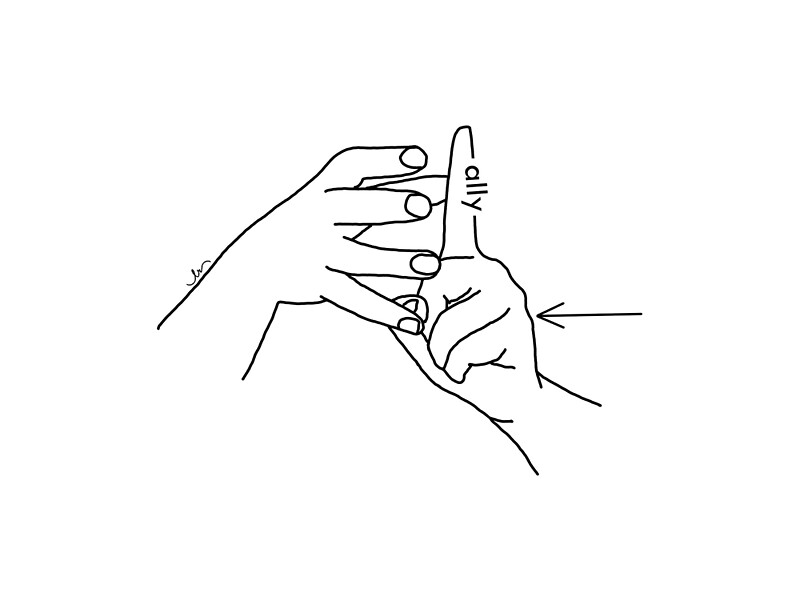 "Ally - black lines" by LeahRartist | Redbubble