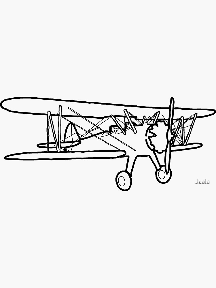 "Pt-17 Stearman outline" Sticker for Sale by Jsala | Redbubble